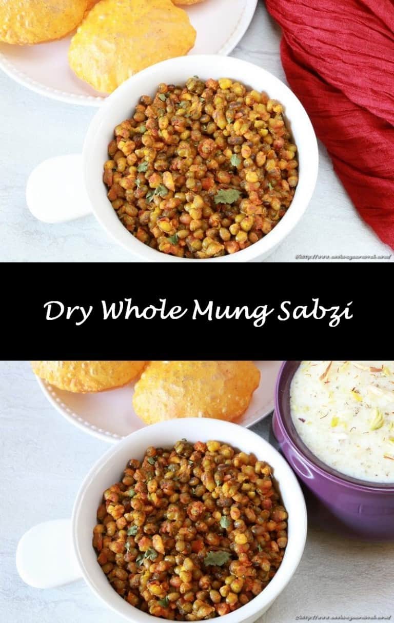 Dry Whole Mung Sabzi - Cooking Carnival