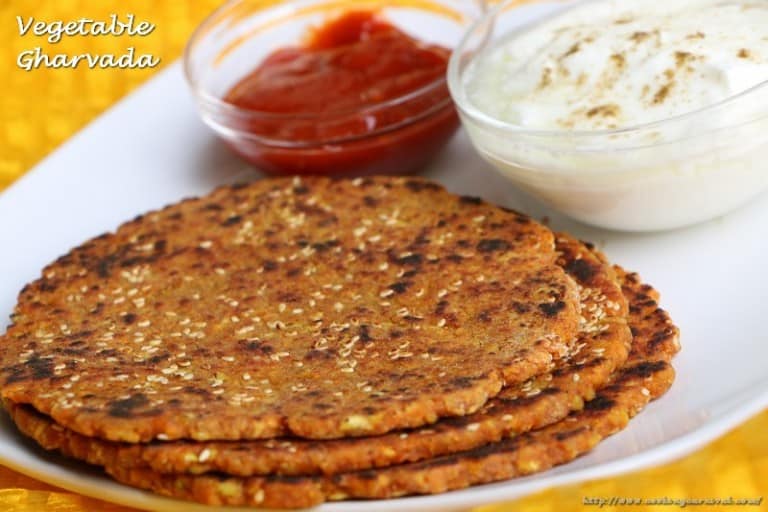Vegetable Gharvada recipe from leftover rice - Cooking Carnival