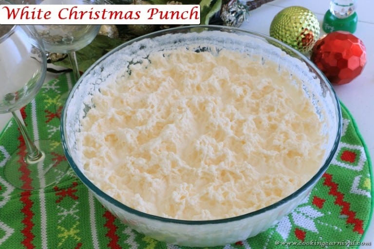 White Christmas Punch (Non-alcoholic Drink recipe) - Cookingcarnival