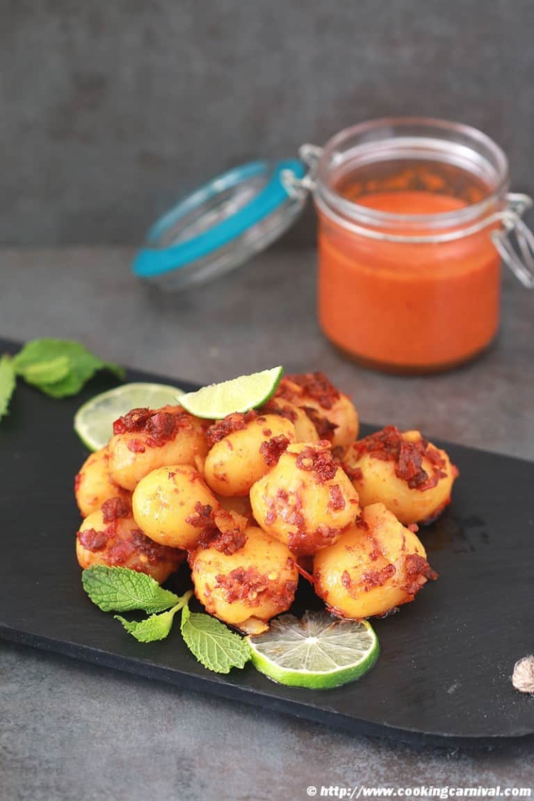 Peri Peri Potatoes - Spicy potatoes - Great Appetizer - cookingcarnival.com