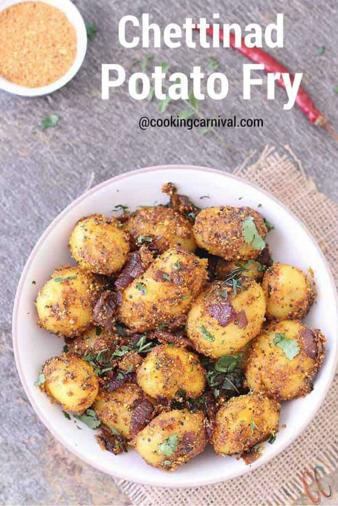 Chettinad Potato Fry | Easy Spicy Potato fry | Aloo fry recipe with video