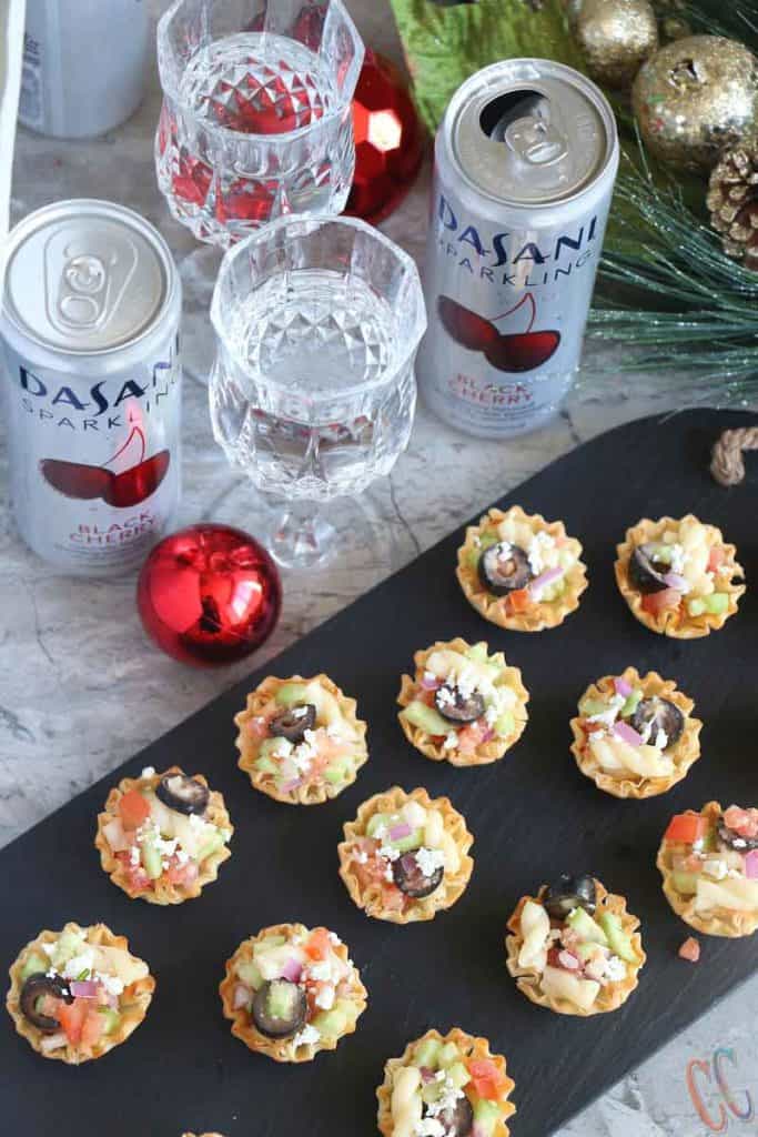 Mediterranean Pasta Phyllo Bites - Phyllo Cups - Cooking Carnival