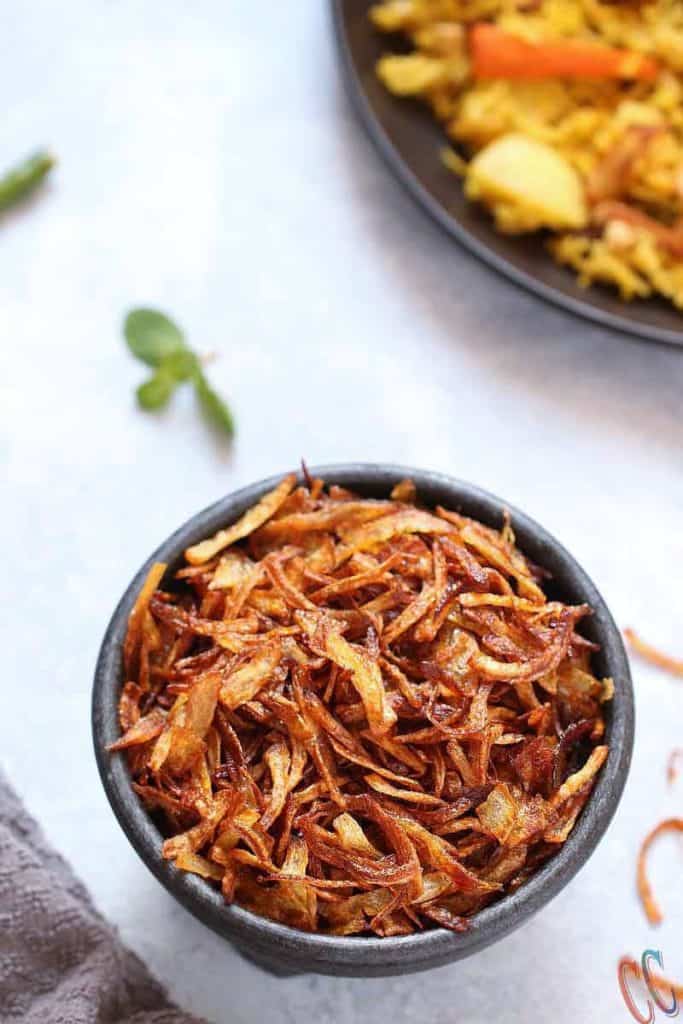 Crispy Fried Onions for biryani - Birista / Beresta recipe - Cooking ...