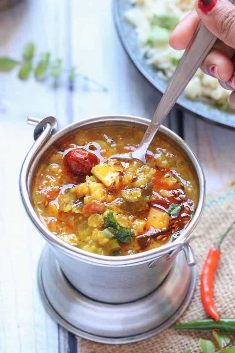 Mango Dal | Mamidikiya Pappu (Instant Pot + Stove top) - Cooking Carnival