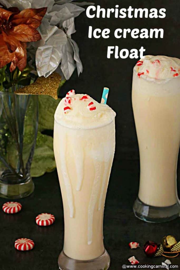 Christmas Ice Cream Float - Non alcoholic drink - Cooking Carnival