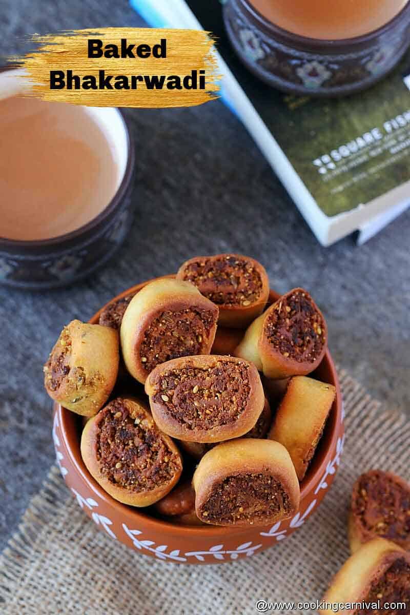 Bhakarwadi (Gujarati Snack Recipe) Recipe (Fried and Baked) - Cooking ...