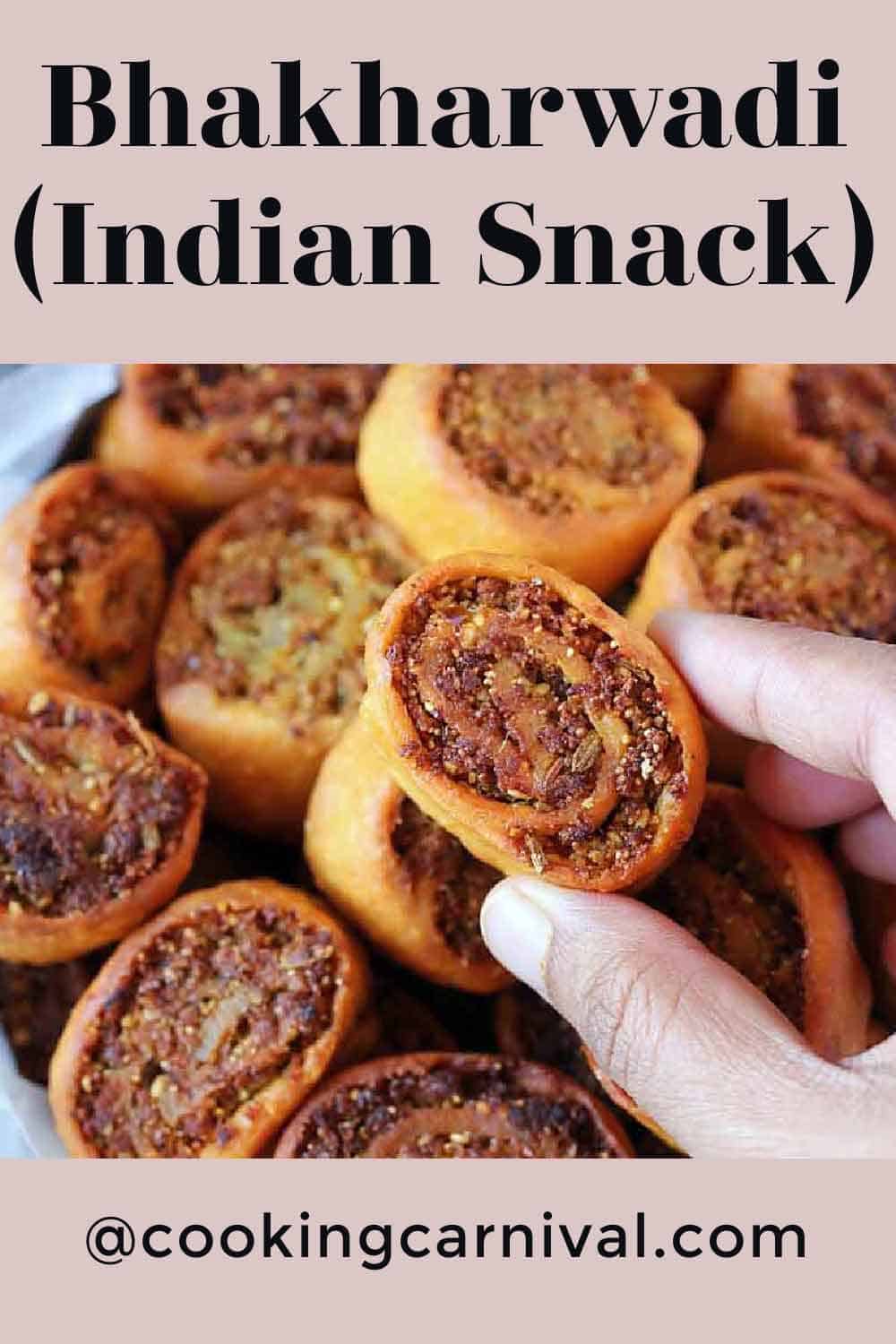 Bhakarwadi (Gujarati Snack Recipe) Recipe (Fried and Baked) - Cooking ...