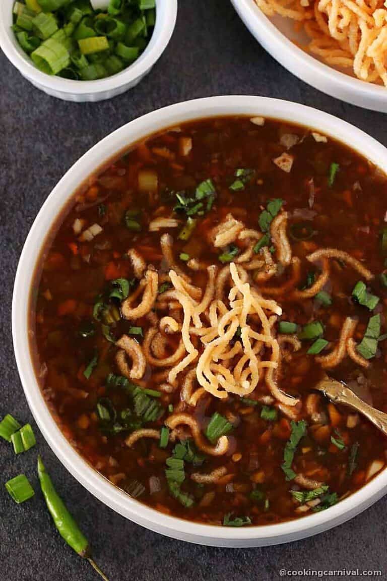 Veg Manchow Soup (Indo-Chinese soup) - Cooking Carnival
