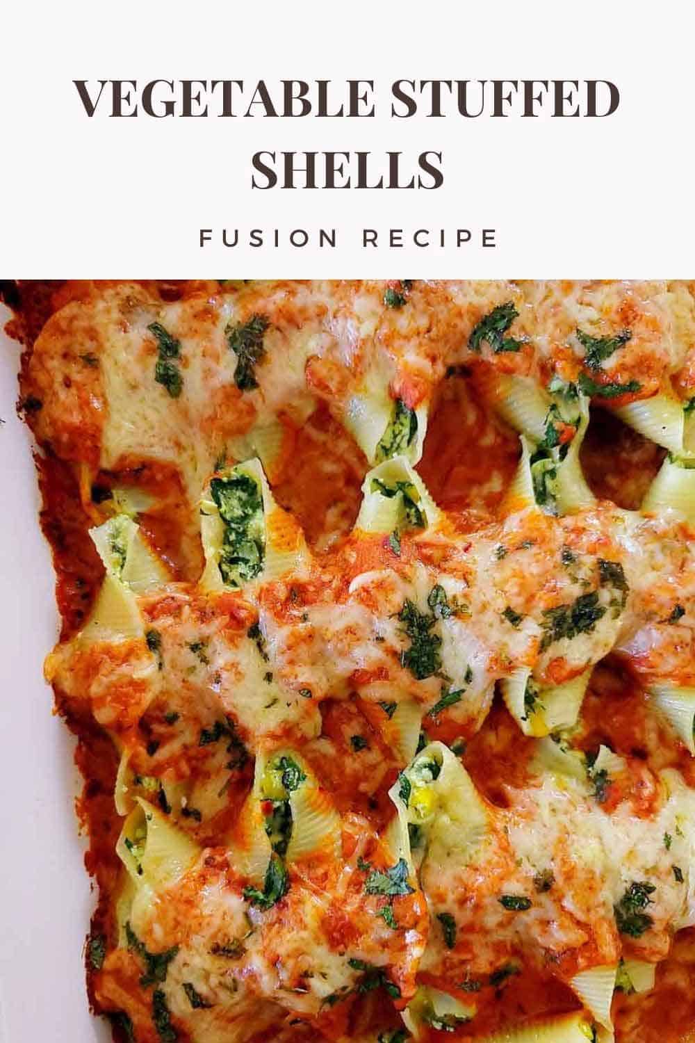 Paneer Vegetable Stuffed Shells - Cooking Carnival