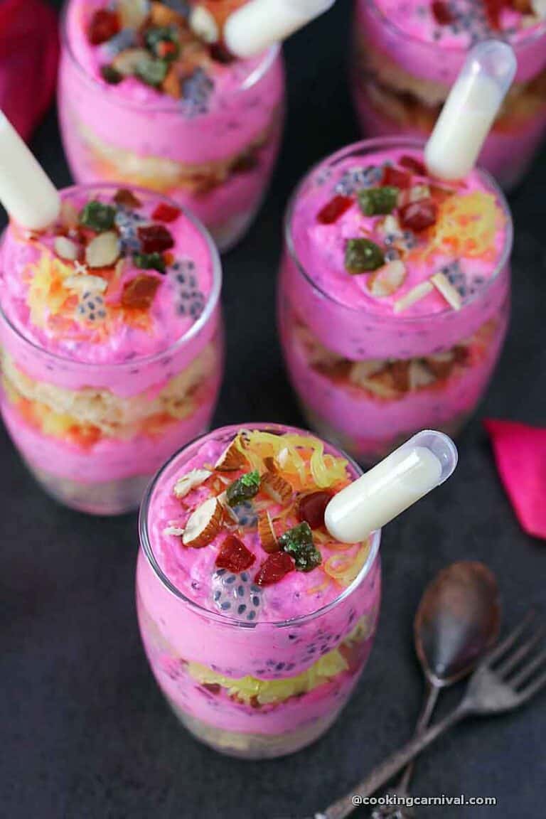 Rose Falooda Cake - Cooking Carnival