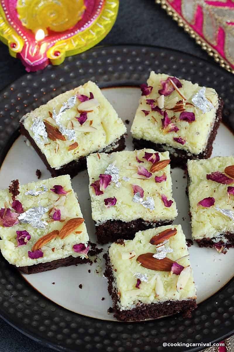 Eggless Brownie Burfi (Indian Fusion Recipe) - Cooking Carnival