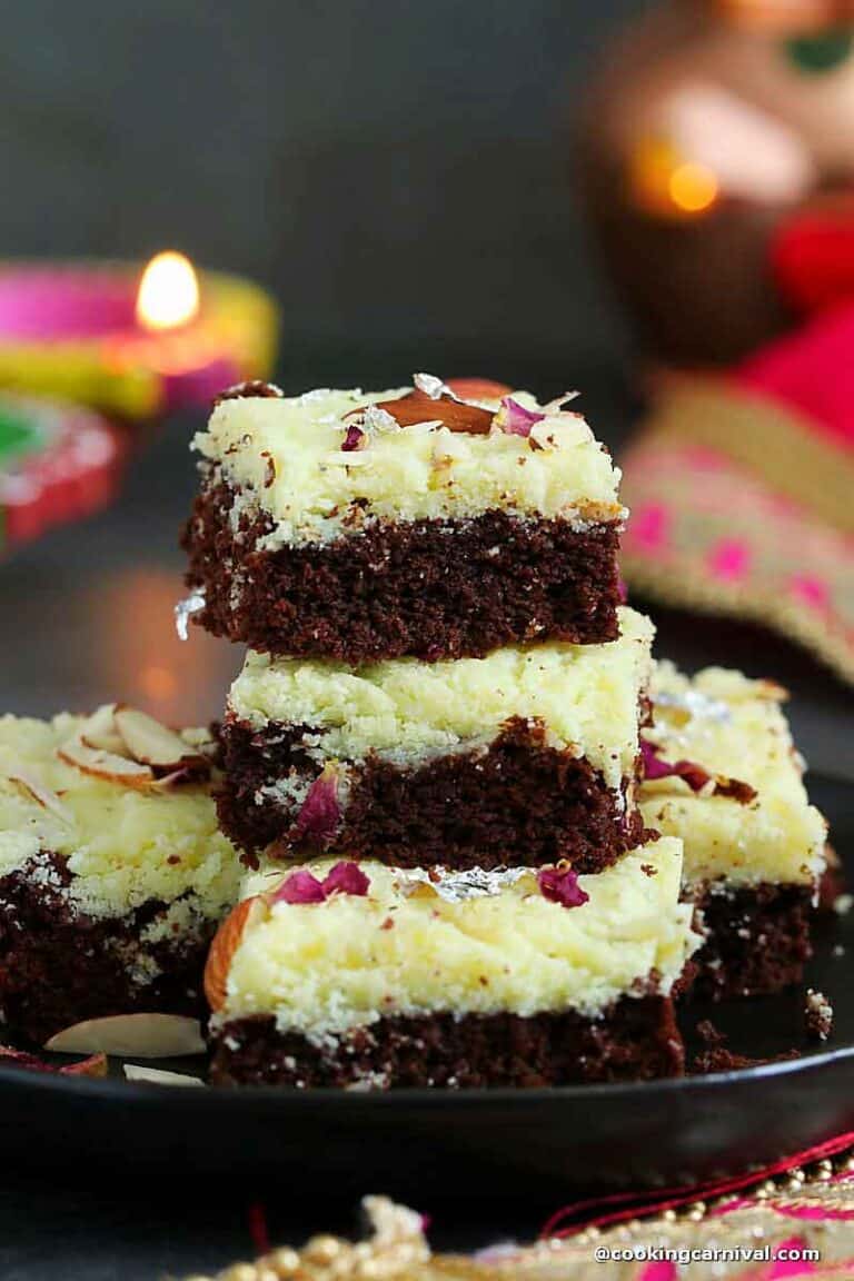 Eggless Brownie Burfi (Indian Fusion Recipe) - Cooking Carnival
