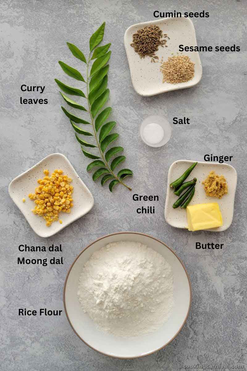 Chekkalu - (Deep fried Rice crackers) - Cooking Carnival