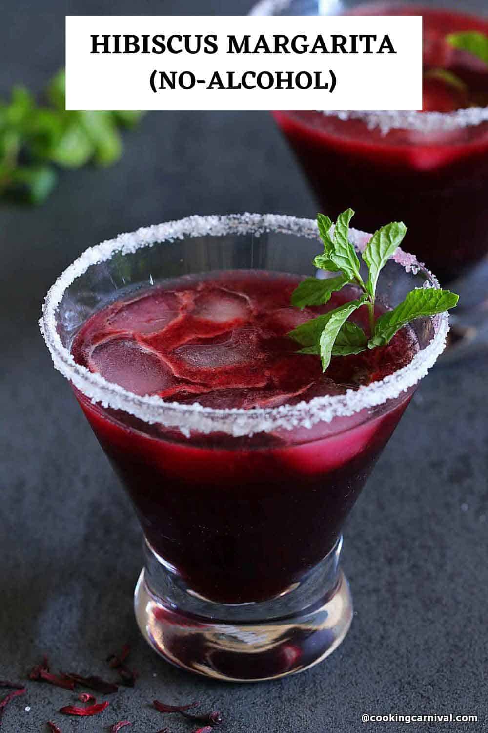 Hibiscus Margarita (Non alcoholic) - Cooking Carnival