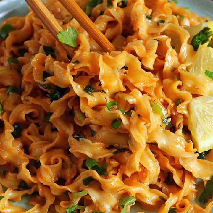 Cilantro Lemon Gochujang Noodles - Cooking Carnival