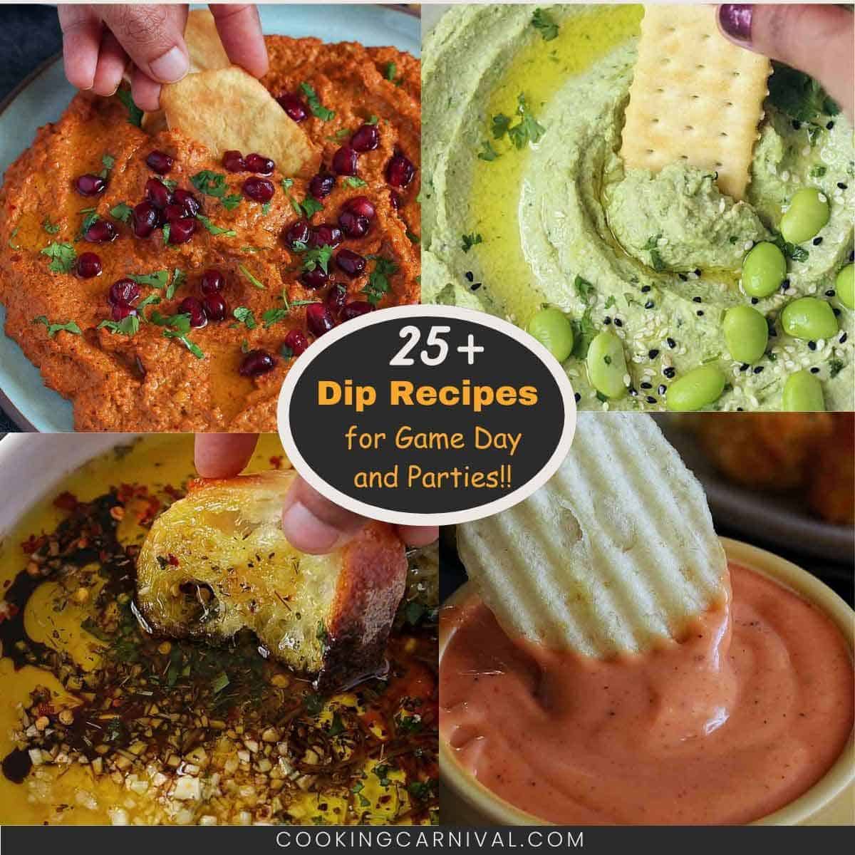 25+ Easy Dip Recipes for Game day And Parties - Cooking Carnival