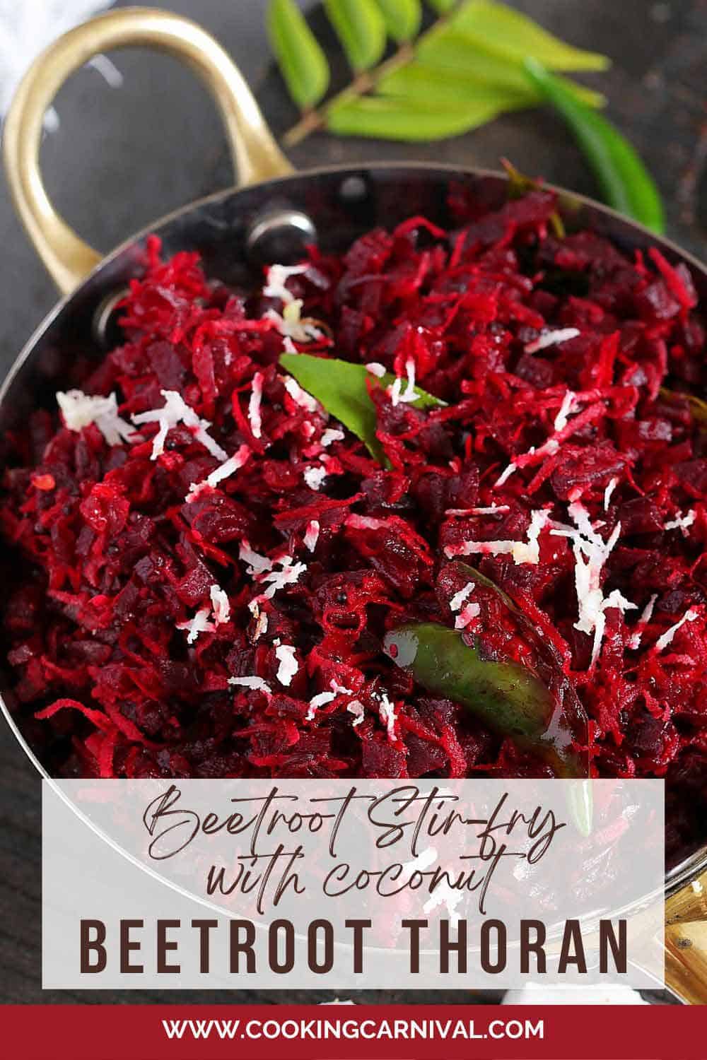 Beetroot Thoran (Kerala Style Beetroot stir-fry) - Cooking Carnival