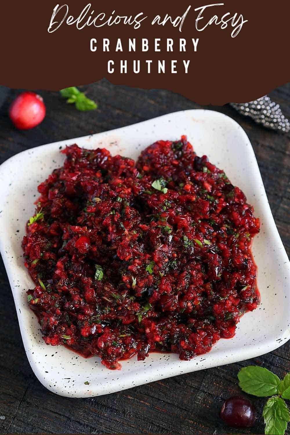 Indian Cranberry Relish - Cooking Carnival