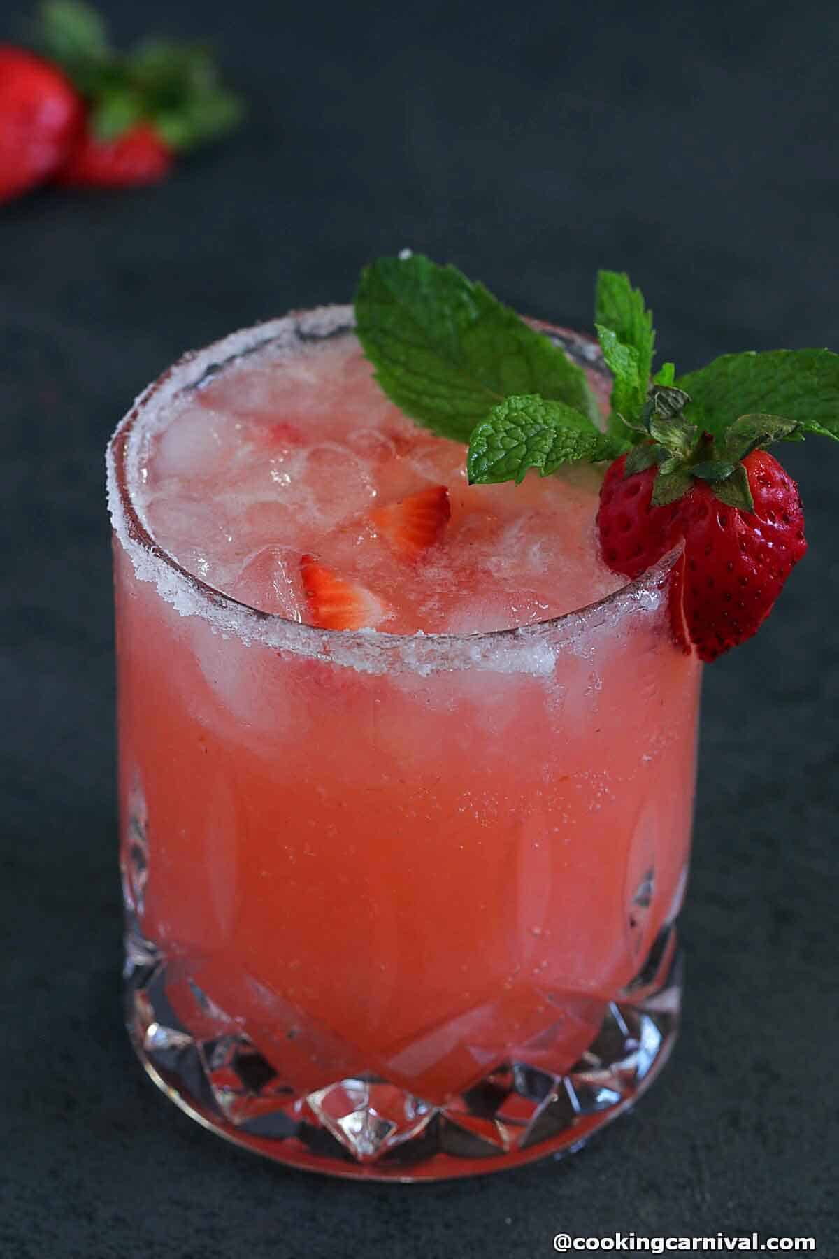 Lychee Strawberry Fizz Mocktail - Cooking Carnival