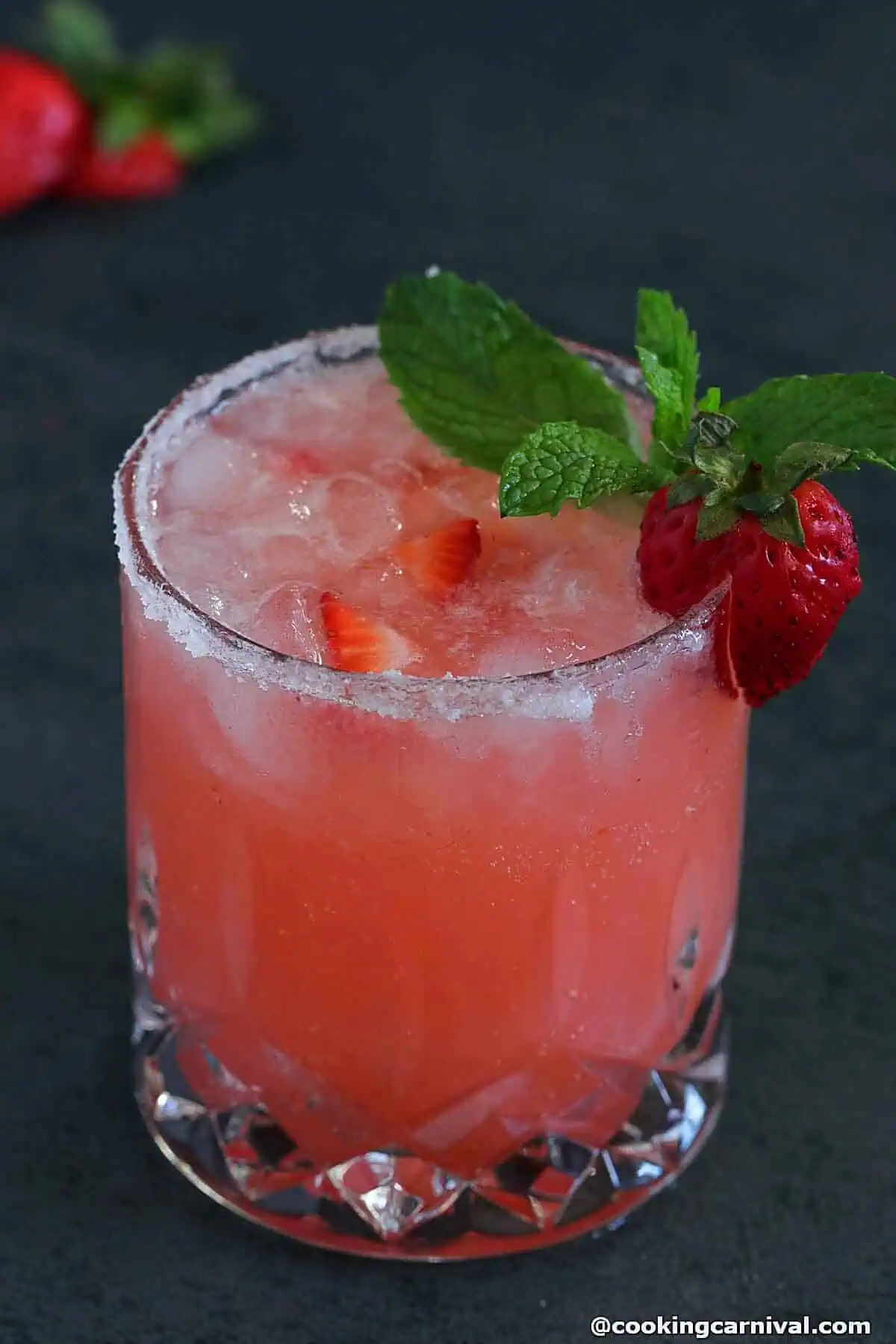 Lychee Strawberry Fizz Mocktail - Cooking Carnival