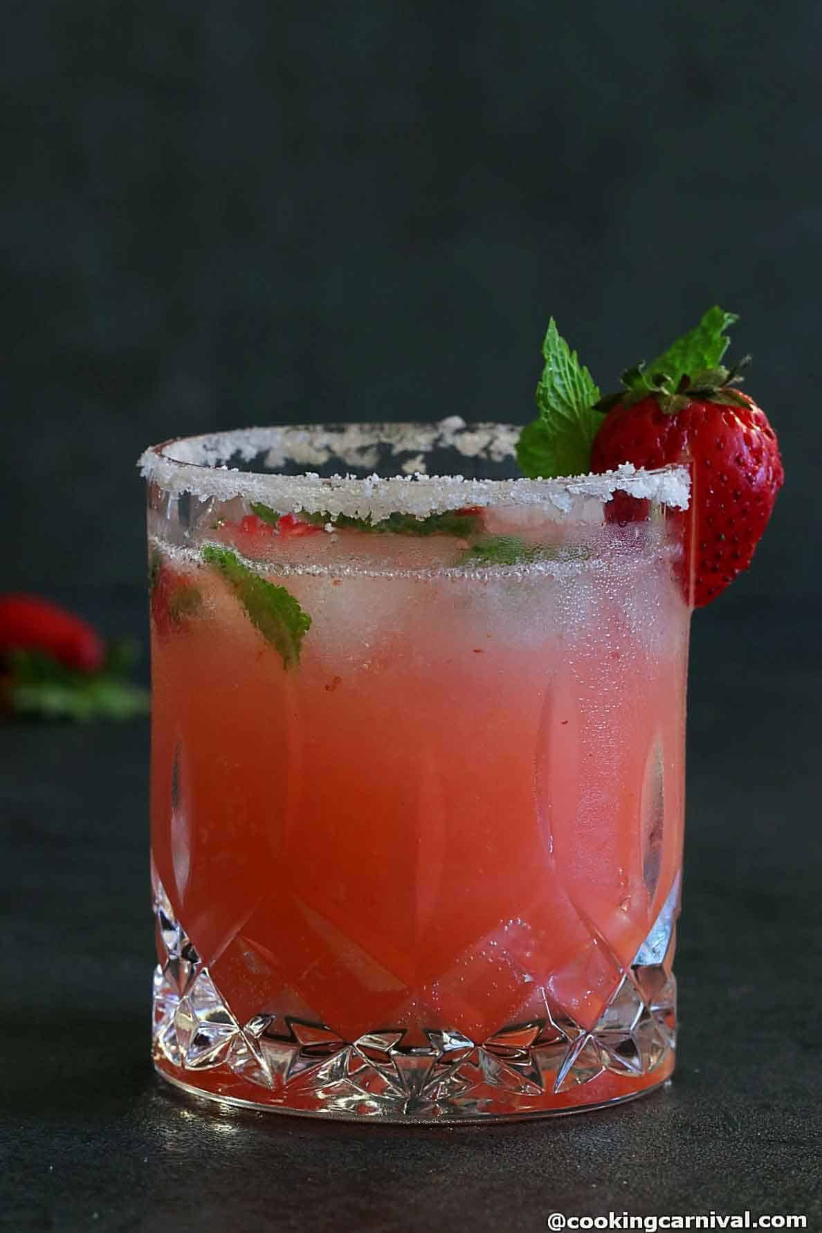 Lychee Strawberry Fizz Mocktail - Cooking Carnival
