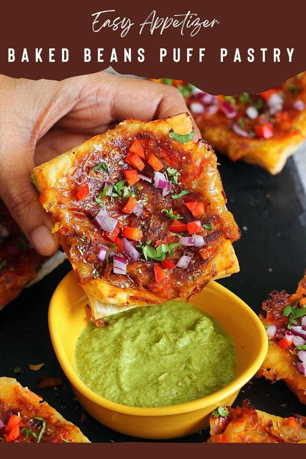 Masala Baked Beans Puff Pastry - Cooking Carnival